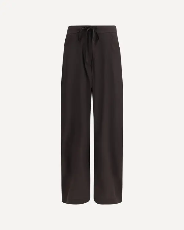 ELLA Silk Barrel Leg Pants With Drawstring