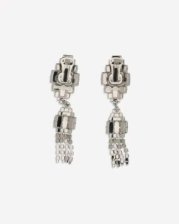 Alessandra Rich Crystal Embellished Drop Earrings
