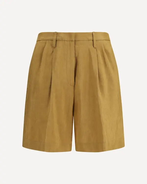 FORTE_FORTE Slubbed Linen And Viscose Bermuda Shorts