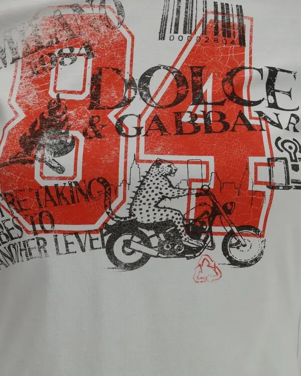 Dolce & Gabbana Jersey T-shirt With Print And Embellishments