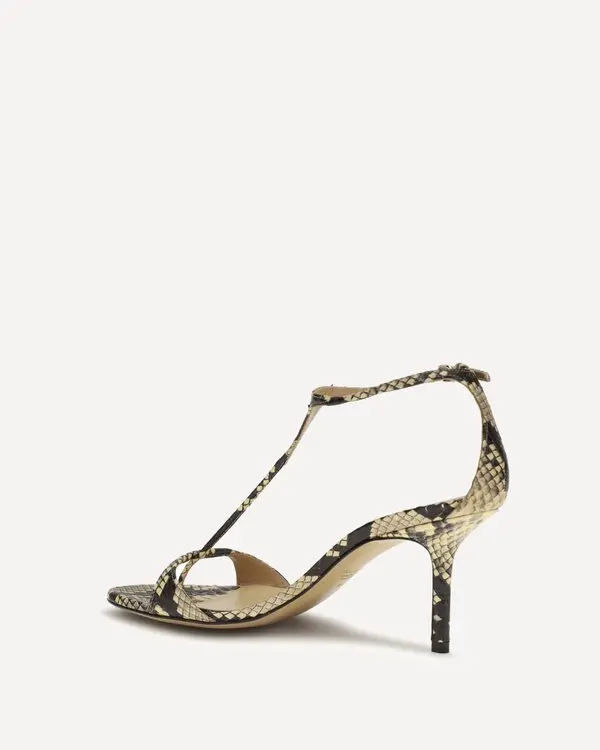 FRANCESCO RUSSO Python-print Leather Stiletto Sandals