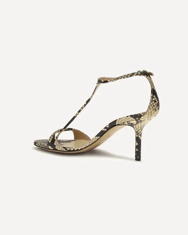 FRANCESCO RUSSO Python-print Leather Stiletto Sandals