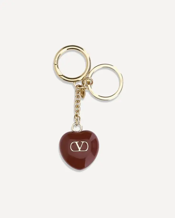 Valentino Garavani Vlogo Keychain - Bordeaux