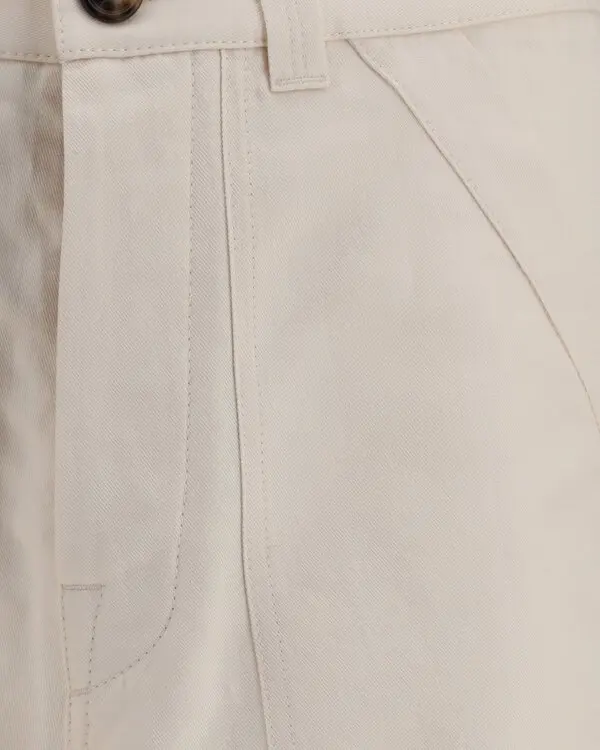 Brunello Cucinelli Linen Pants With Drawstring Hem