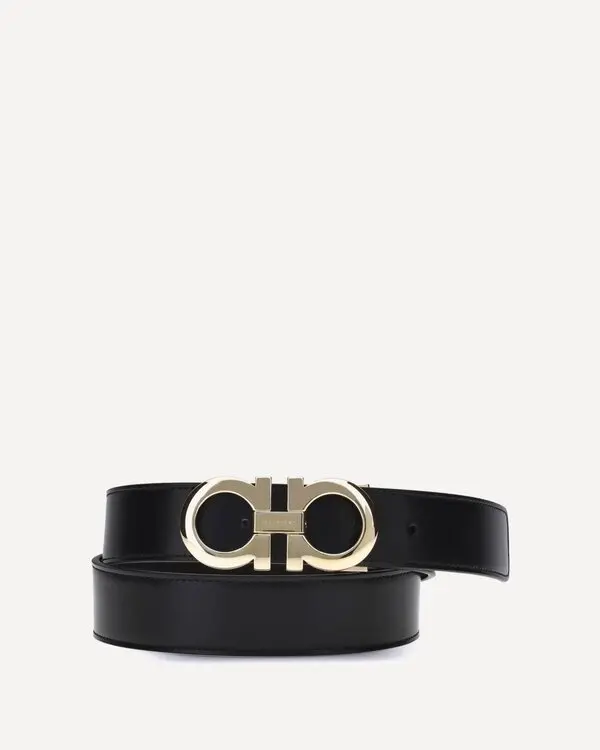 FERRAGAMO Gancini Belt - Black
