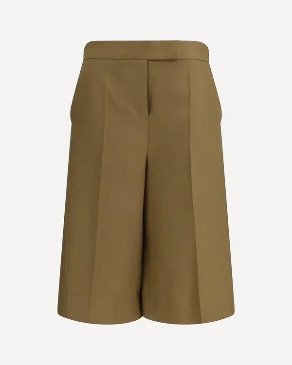 Max Mara Linen Bermuda Shorts - Khaki