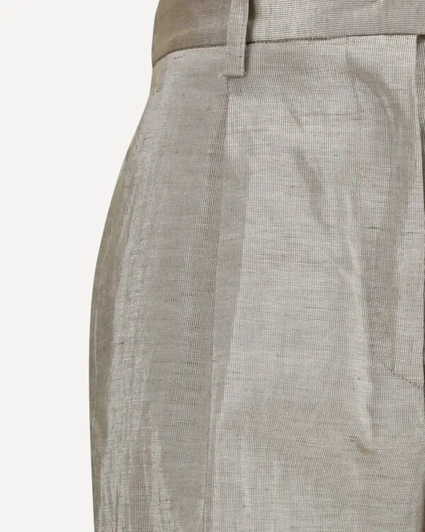 FORTE_FORTE Lurex Tweed Pants With Micro Sequins And Shimmering Thread
