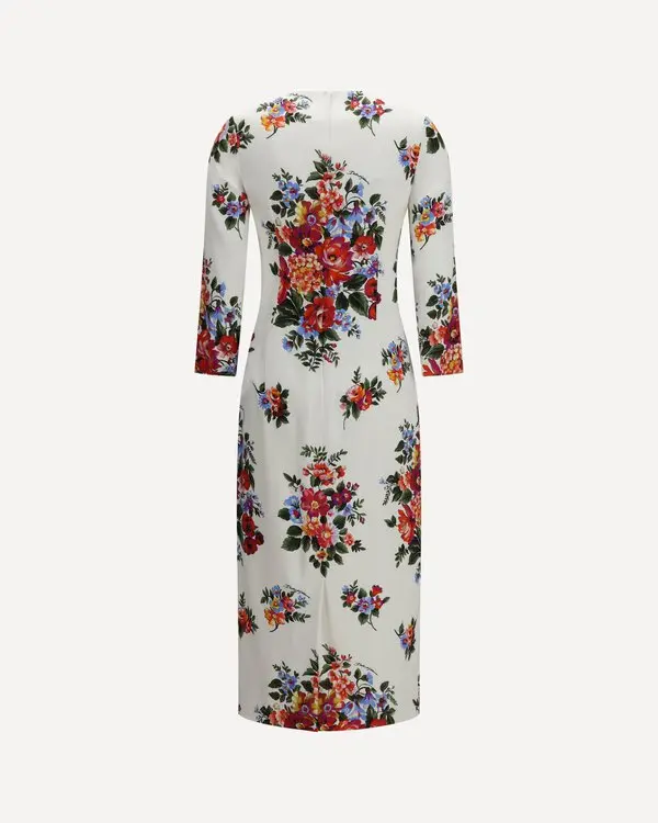 Dolce & Gabbana Floral Print Stretch Viscose Dress