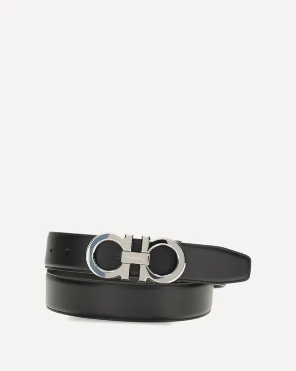 FERRAGAMO Gancini Belt - Black