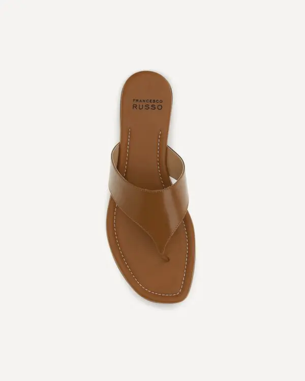 FRANCESCO RUSSO Leather Flip Flops