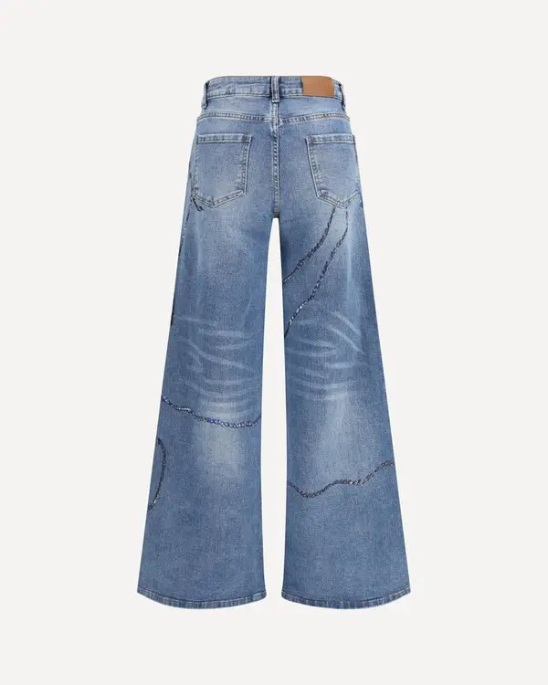 ELLA Palazzo Long Painted Jeans