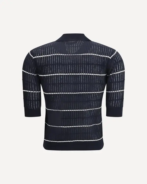 Max Mara Wool And Silk Polo Knit - Blue
