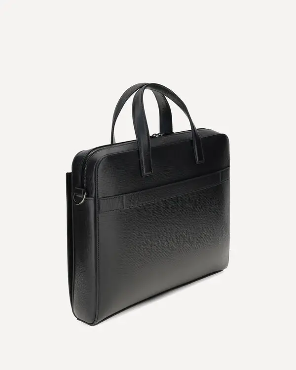 FERRAGAMO Gancini Business Handbag - Black