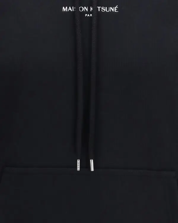 Maison Kitsuné Embroidered Logo Cotton Hoodie
