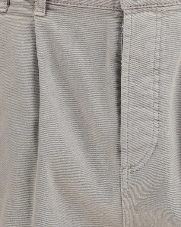 Brunello Cucinelli Stretch Canvas Tailored Pleated Pants