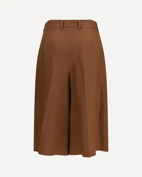 LARDINI Straight-leg Bermuda Shorts With Pleats In Twill
