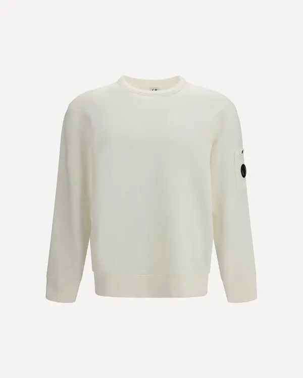 C.P. COMPANY Cotton Crewneck Sweatshirt With Sleeve Pocket