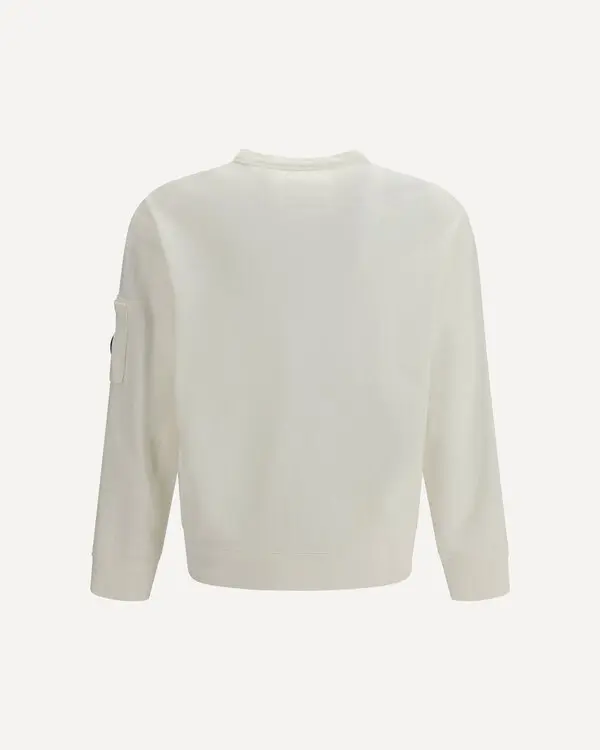 C.P. COMPANY Cotton Crewneck Sweatshirt With Sleeve Pocket