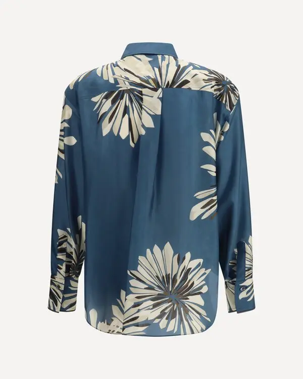 Brunello Cucinelli Floral Silk Shirt