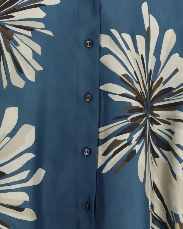 Brunello Cucinelli Floral Silk Shirt