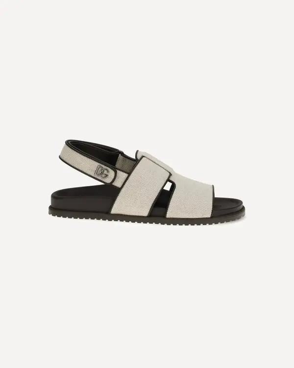 Dolce & Gabbana Fabric And Leather Sandals