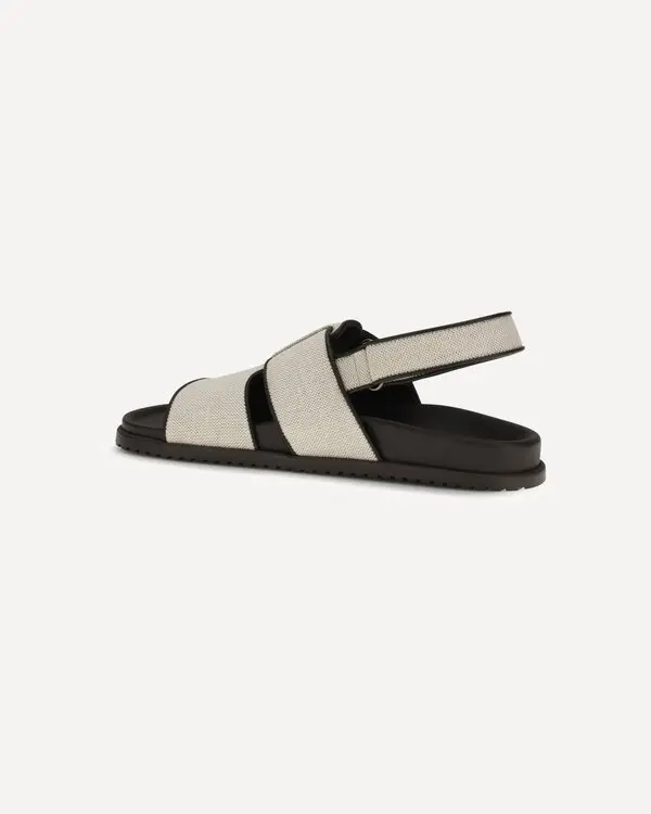 Dolce & Gabbana Fabric And Leather Sandals