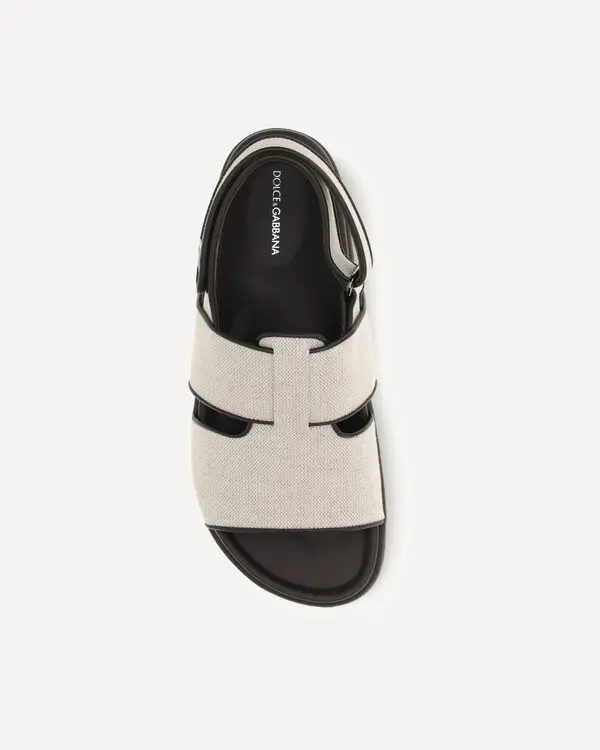 Dolce & Gabbana Fabric And Leather Sandals