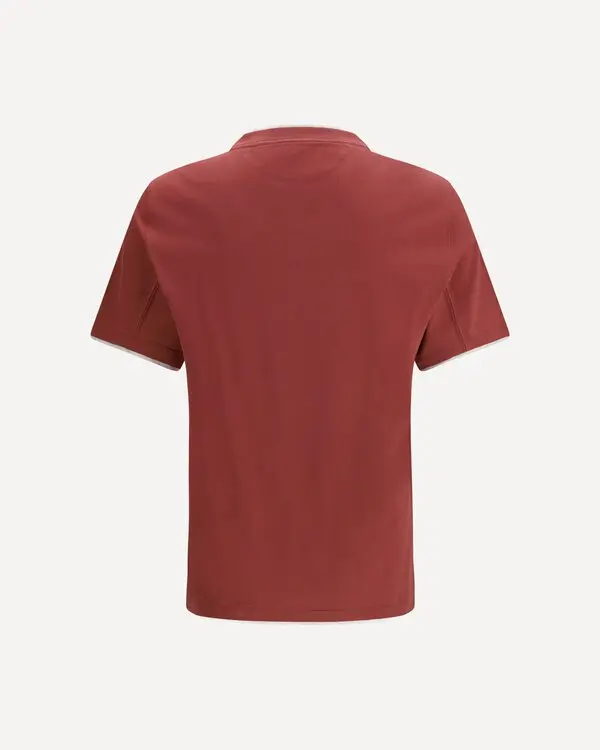 Brunello Cucinelli Cotton T-hirt - Bordeaux