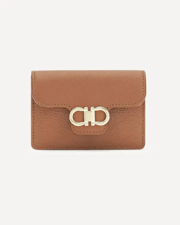 FERRAGAMO Gancini Keychain - Brown
