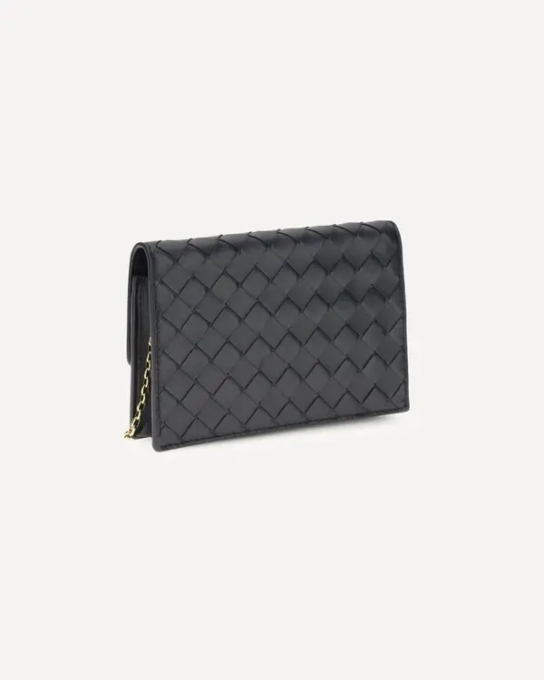 Bottega Veneta Andiamo Pouch On Chain - Black