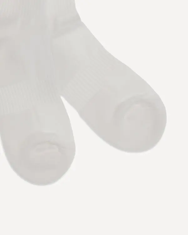 Brunello Cucinelli Ribbed Cotton Knit Socks With Embroidered Logo
