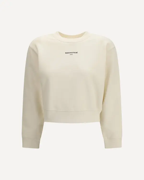 Maison Kitsuné Paris Cropped Sweatshirt - Beige