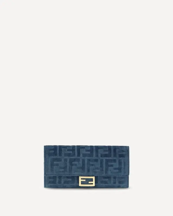 Fendi Ff Denim Clutch Bag