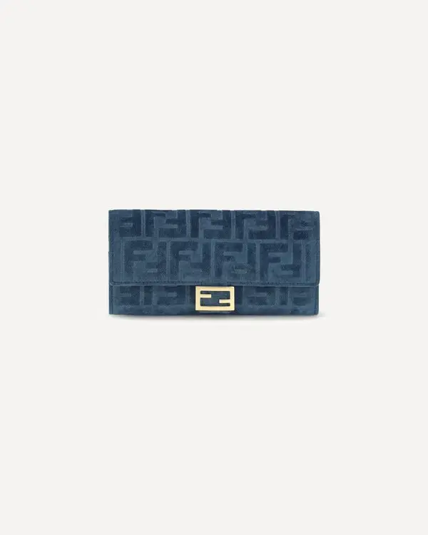 Fendi Ff Denim Clutch Bag