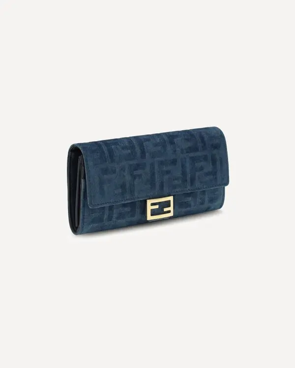 Fendi Ff Denim Clutch Bag