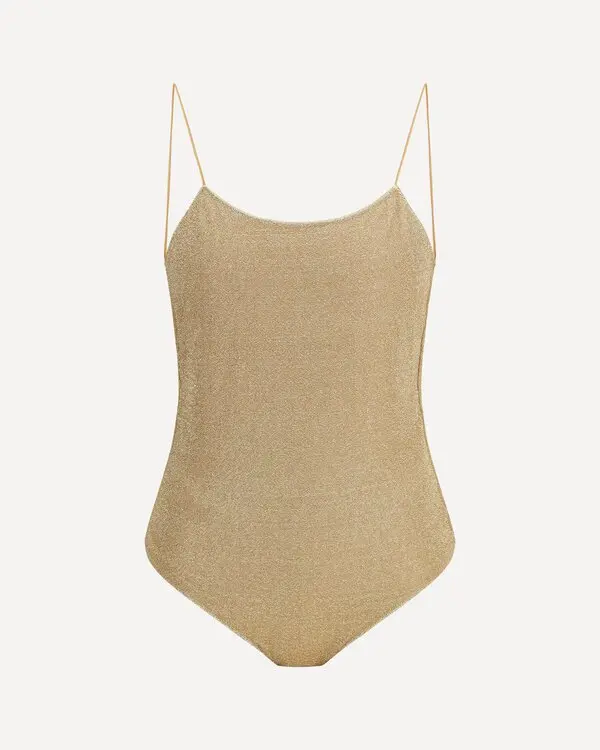 Oseree Lumiere Maillot One-piece Swimsuit - Gold