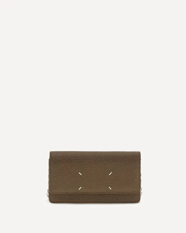 MAISON MARGIELA Grained Leather Wallet - Brown