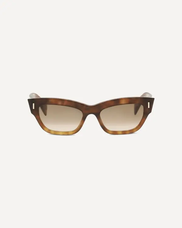 Alexander McQueen Cat-eye Sunglasses With T-bar Detail - Brown