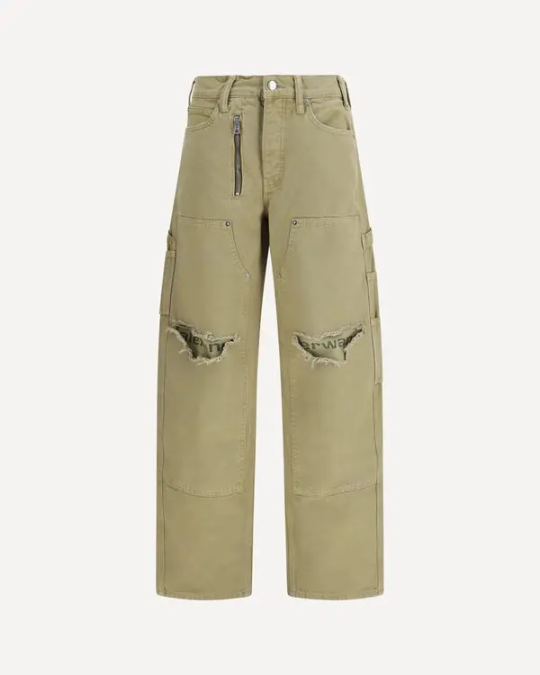 Alexander Wang Zip Carpenter Pants With Distressed Details