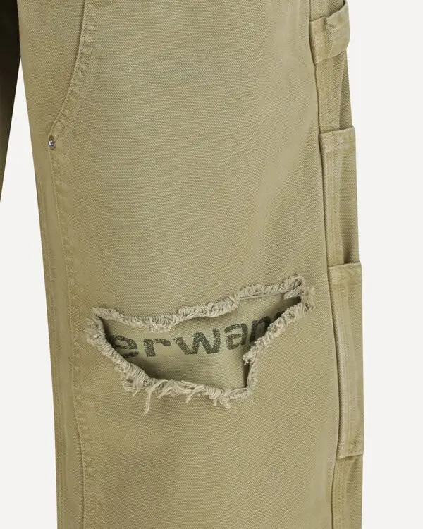 Alexander Wang Zip Carpenter Pants With Distressed Details