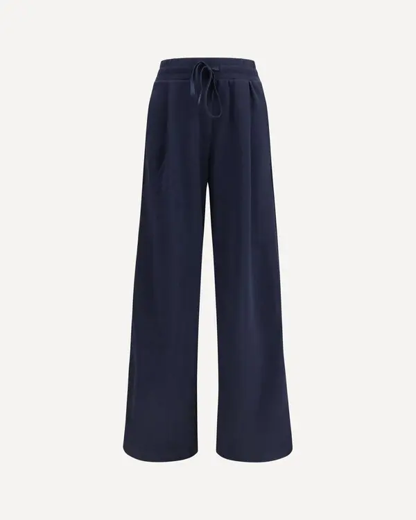 Max Mara Perdoni Cotton Jersey Wide Leg Pants