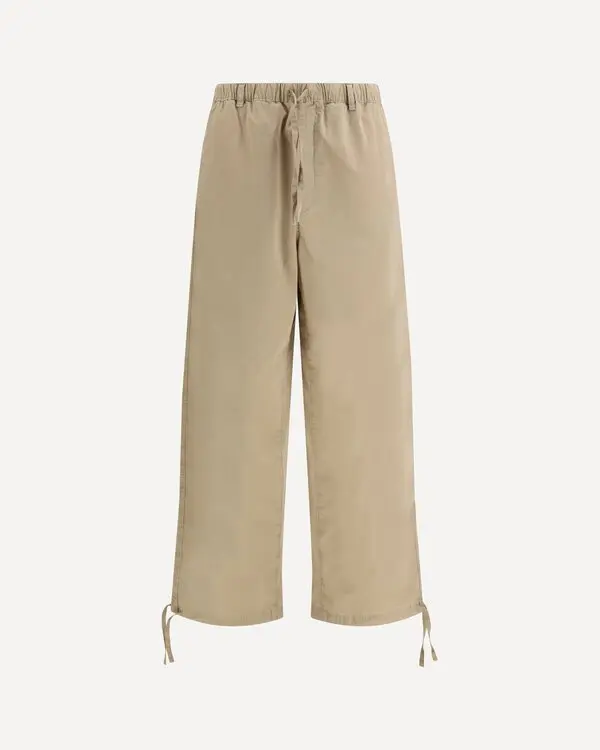 FERRAGAMO Loose-fit Cotton Canvas Pants With Drawstring Detail