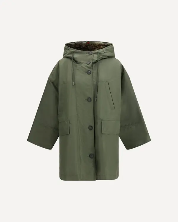 Max Mara Water-repellent Canvas Midi Parka
