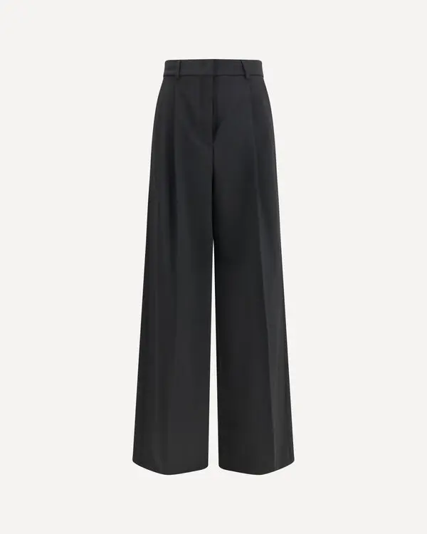 Max Mara Wide-leg Pleated Gabardine Trousers