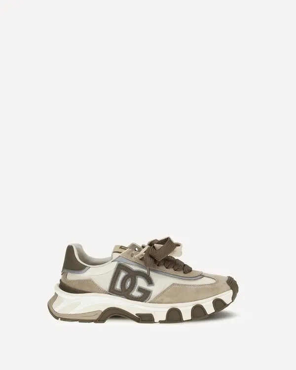 Dolce & Gabbana Leather And Mesh Sneakers