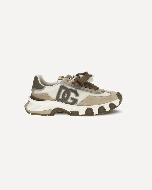 Dolce & Gabbana Leather And Mesh Sneakers