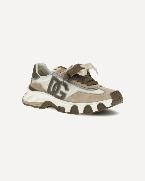 Dolce & Gabbana Leather And Mesh Sneakers