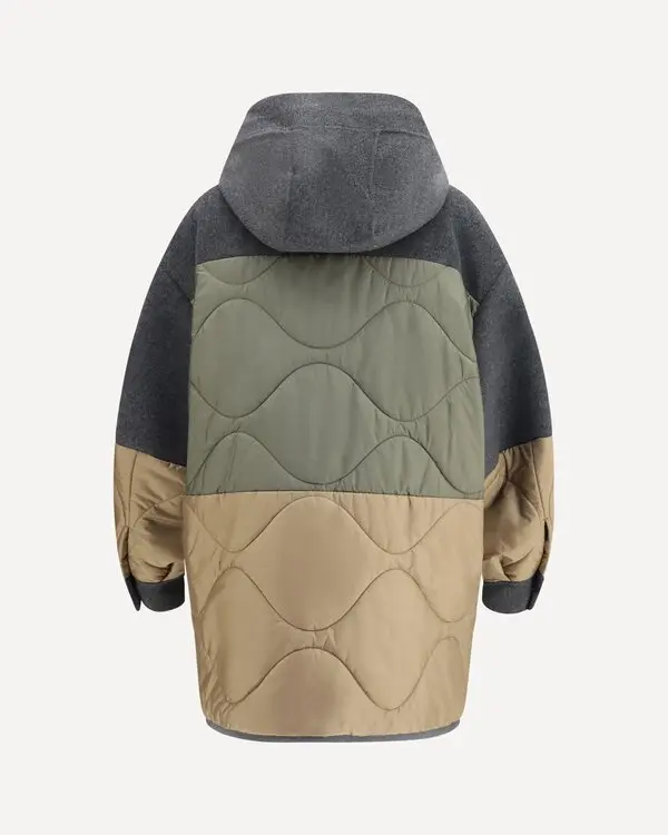 Max Mara Wool And Technical Fabric Hybrid Jacket