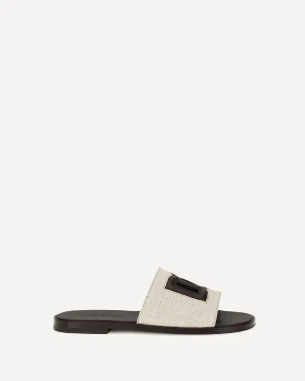 Dolce & Gabbana Canvas Slide Sandals