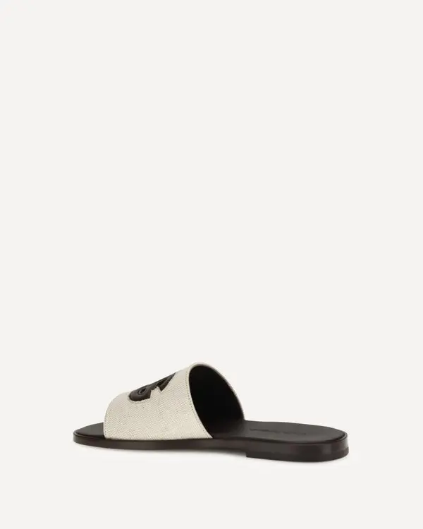 Dolce & Gabbana Canvas Slide Sandals